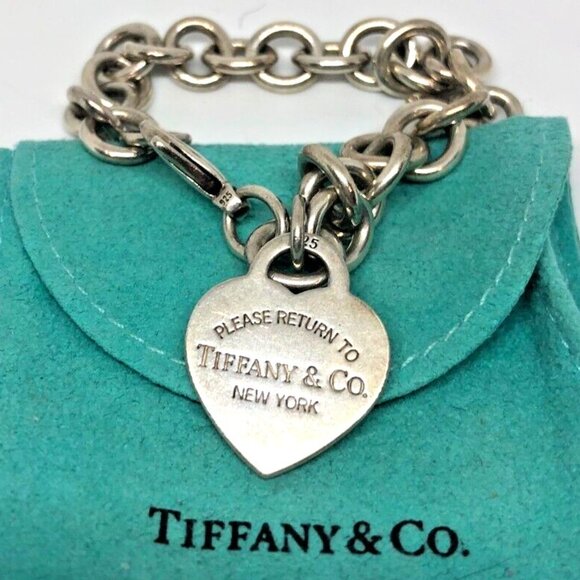Tiffany & Co. | Jewelry | Tiffany Co Return Rtt Heart Bracelet Sterling ...